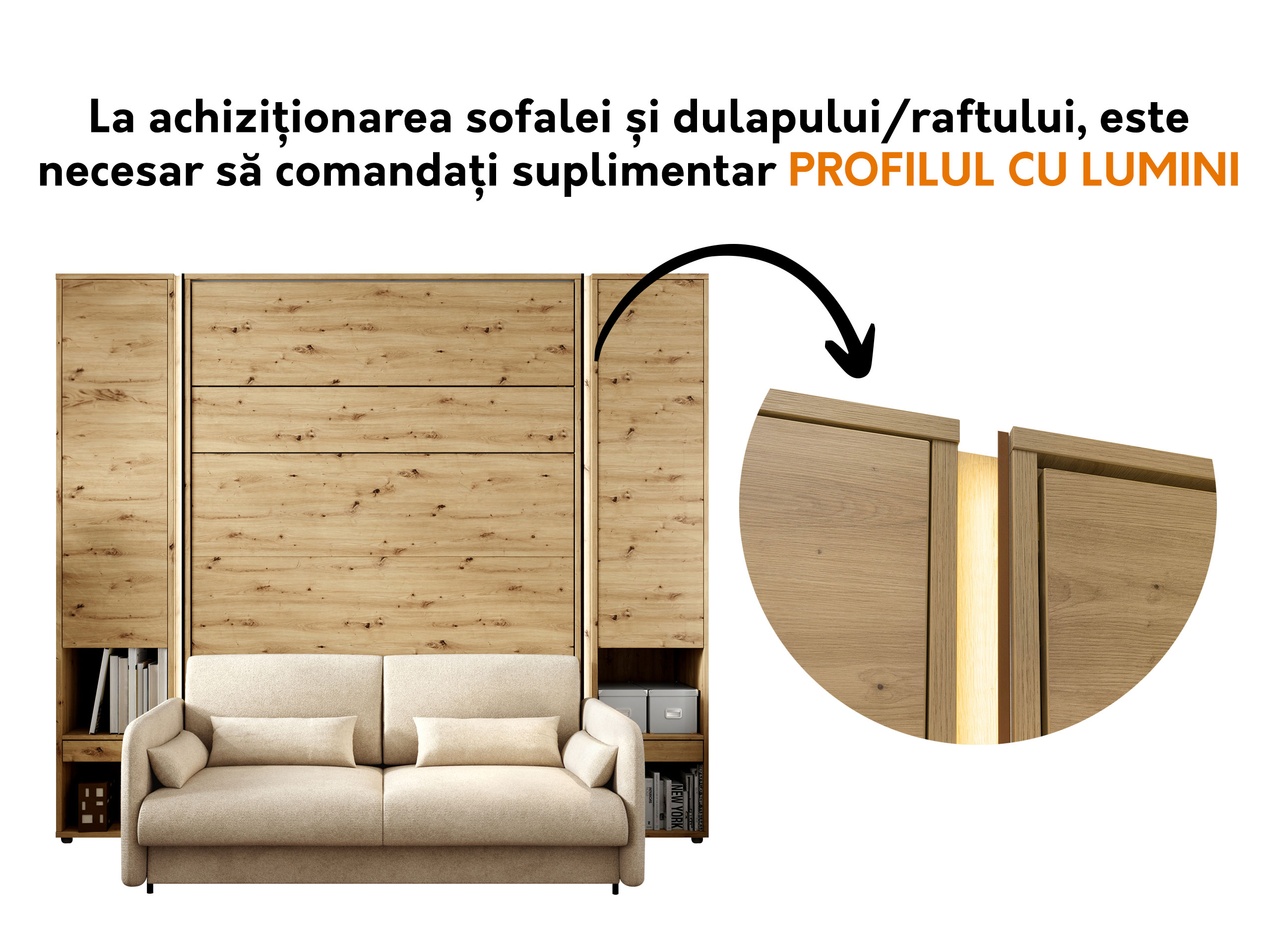 Pat rabatabil de perete Bed-Concept vertical BC-12 160x200 | livrare GRATIS